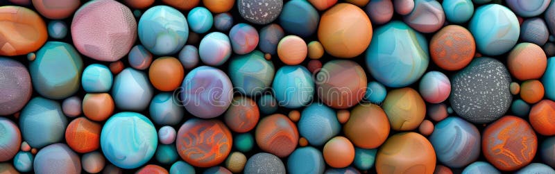 Assorted Rock Formation with Multicolored Stones Stock Illustration ...