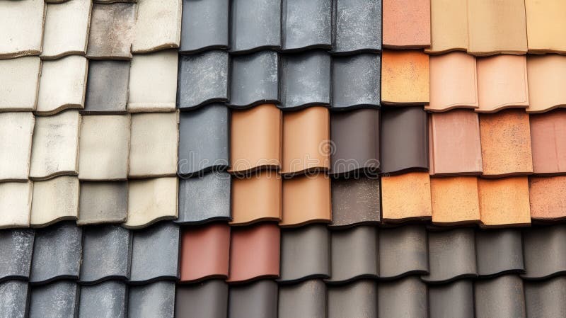 Assorted Roofing Material Samples in Different Colors and Textures ...