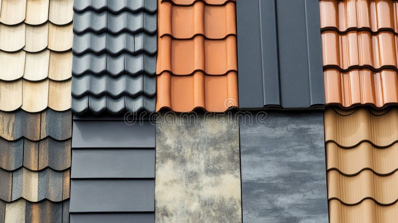 Assorted Roofing Material Samples in Different Colors and Textures ...