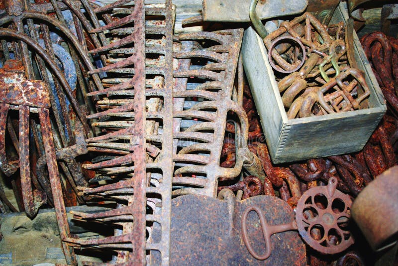 Assorted rusted tools stock image. Image of barn, carpenter - 16795455