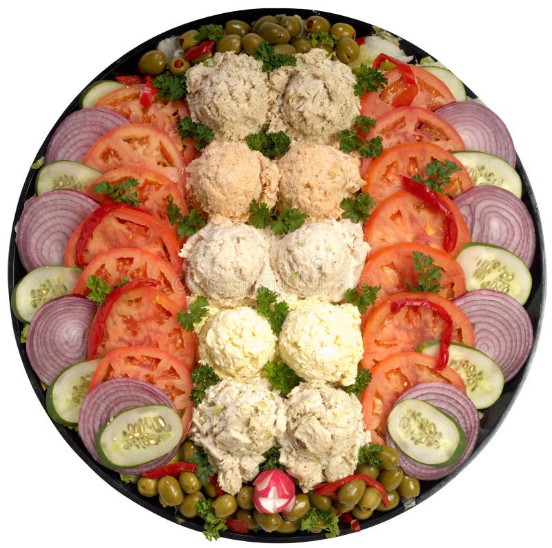 Assorted salad platter stock image. Image of catering - 14650853