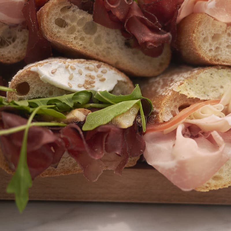 Assorted Sandwiches in a Bar Stock Photo - Image of lunch, assorted ...