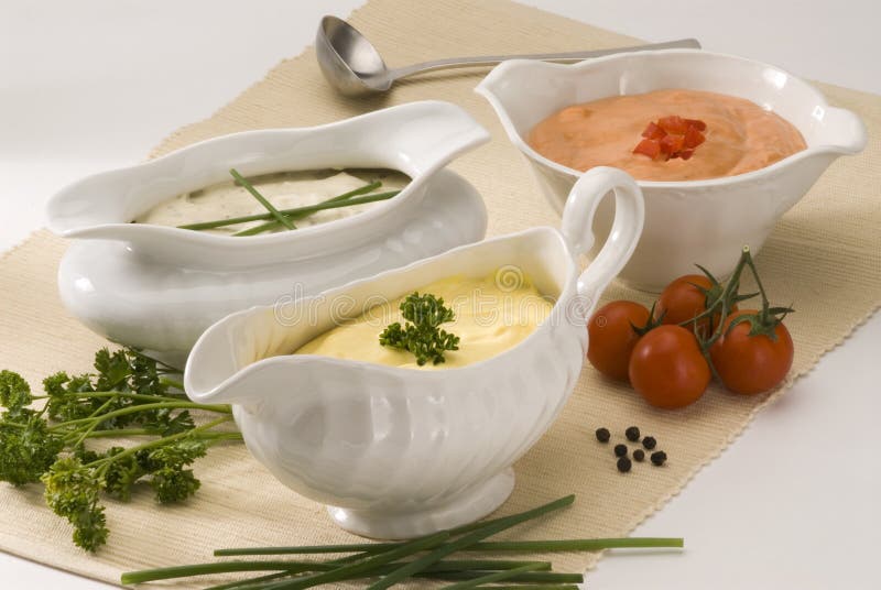 Assorted sauces. stock image. Image of salad, tomato - 14895487
