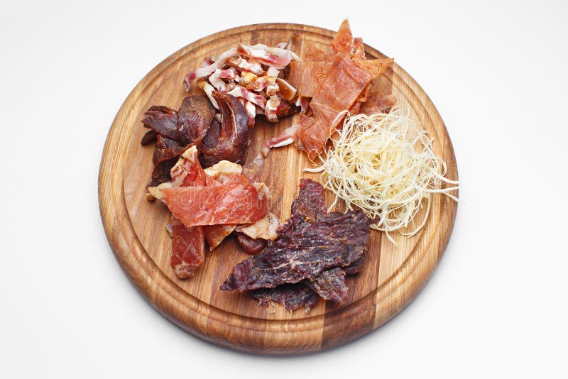 Assorted Meat on White Background Stock Photo - Image of product ...