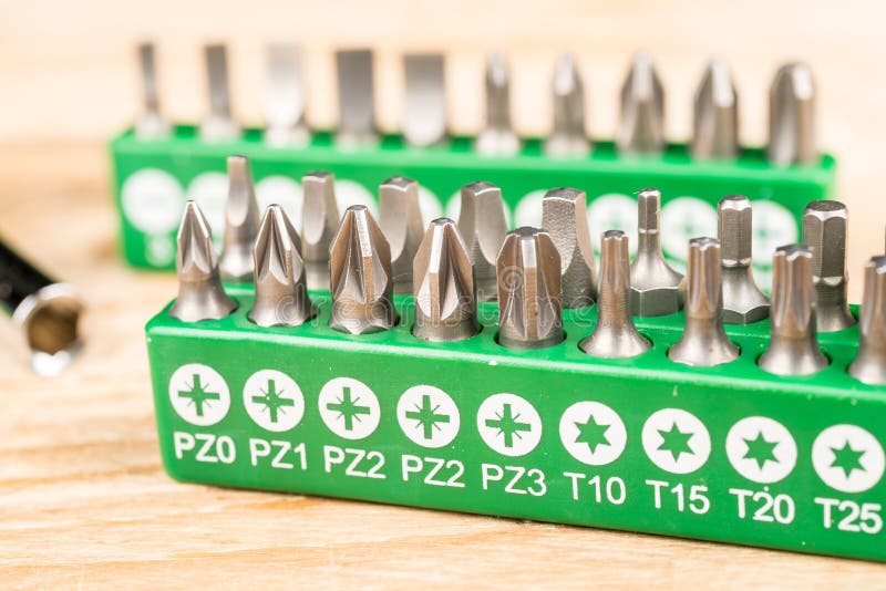 Assorted Screwdriver Insert Tips Stock Photo - Image of iron, allen ...