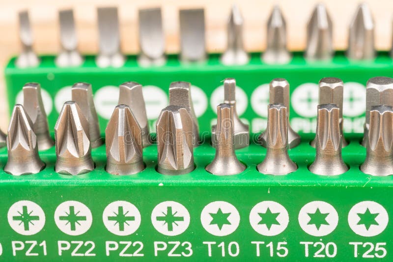 Assorted Screwdriver Insert Tips Stock Photo - Image of metal, assorted ...