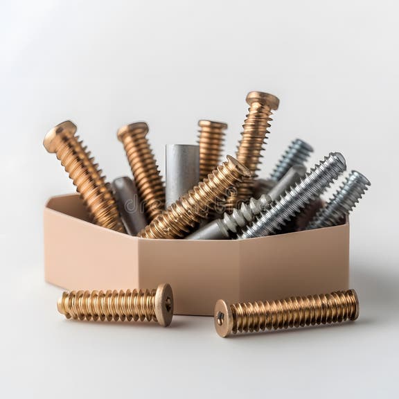 Assorted Screws in Box for Hardware Projects Stock Illustration ...