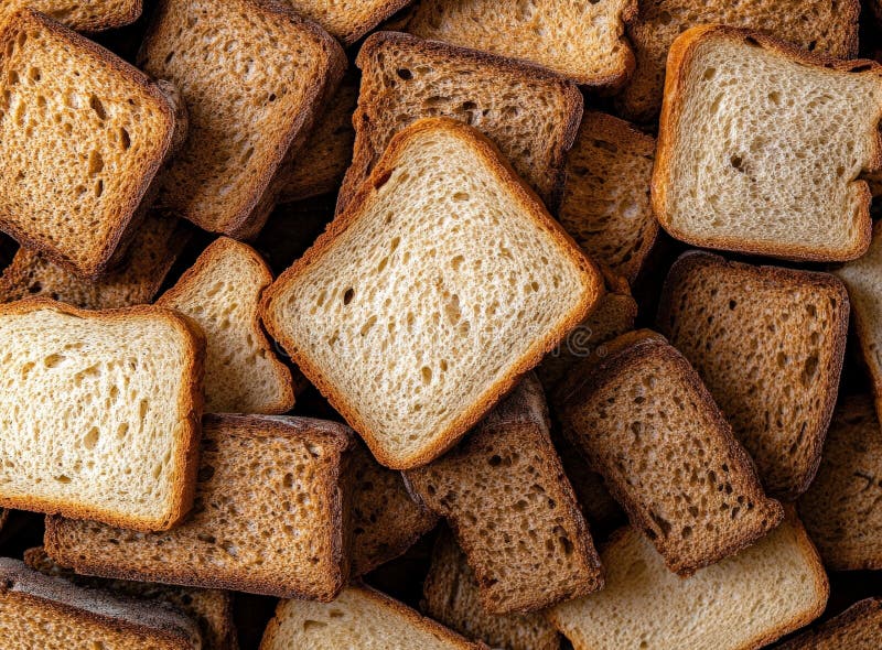 Assorted Slices of Whole Wheat and White Toasted Bread Background Stock ...
