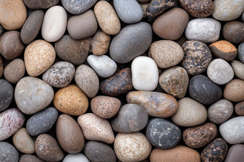 Assorted Smooth River Rocks and Pebbles Stock Illustration ...