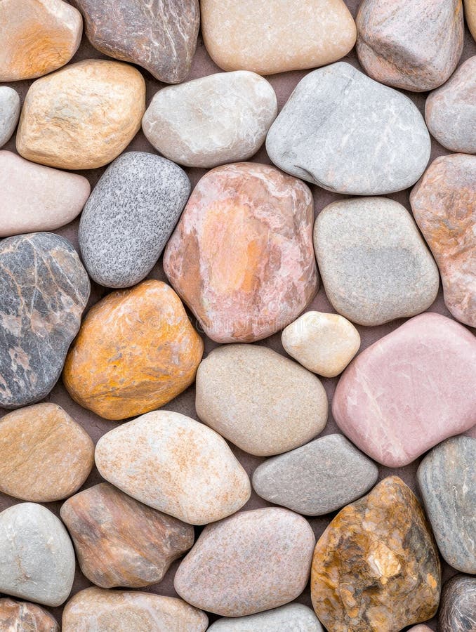 Assorted Smooth River Rocks and Pebbles Stock Illustration ...