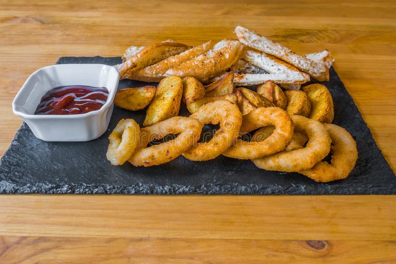 Assorted Snacks for Beer in the Bar. Stock Photo - Image of assortment ...
