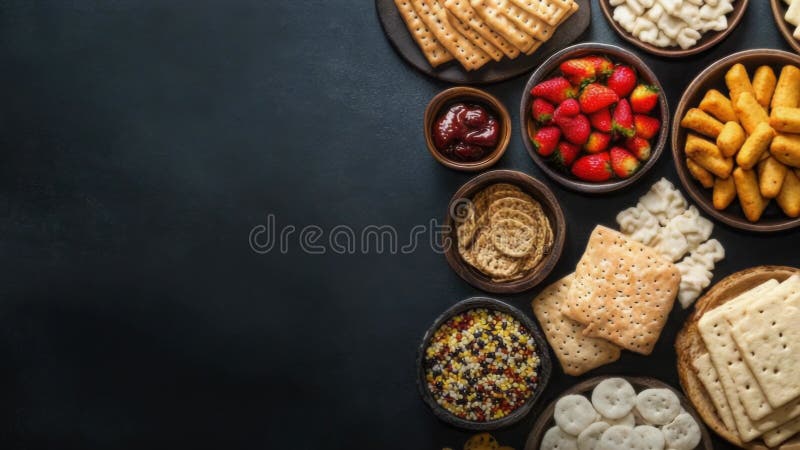 Assorted Snacks and Crackers Arranged on a Table, Ideal for Party or Gathering Use Stock Video ...