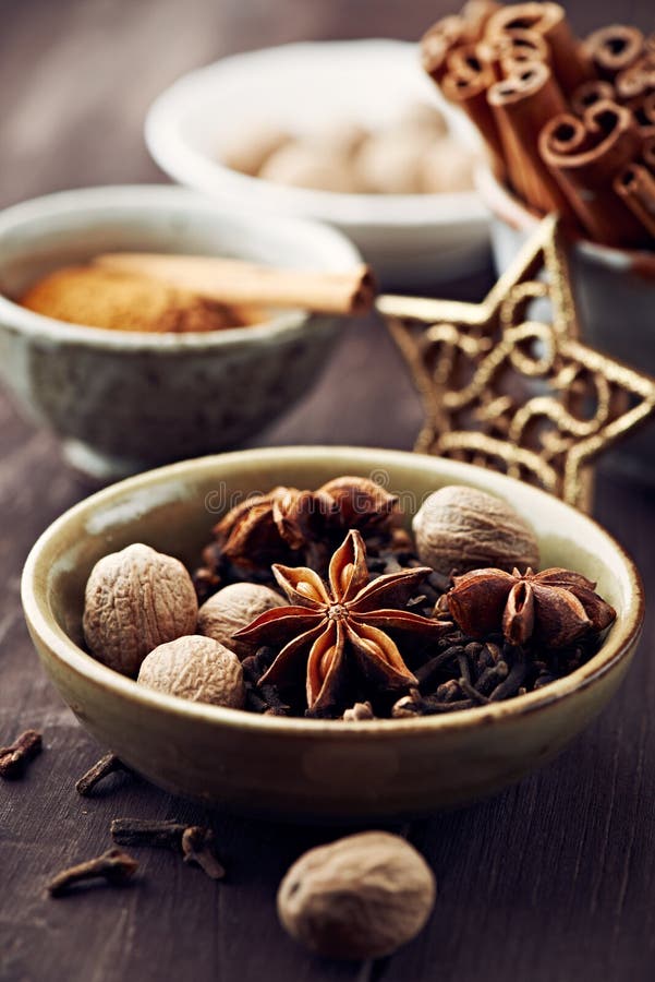 Assorted Spices for Christmas Baking Stock Image - Image of dish ...
