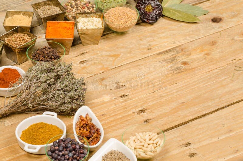 Assorted spices stock photo. Image of aroma, pepper, copy - 32498872