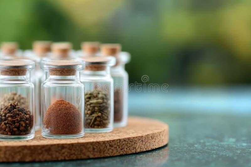 Assorted Spices in Glass Jars: Aromatic Culinary Essentials for Cooking ...
