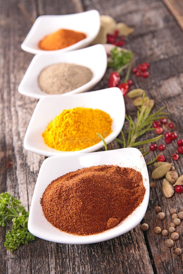 Assorted spices and herbs stock photo. Image of background - 57008772