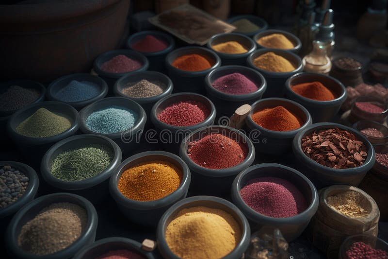 Assorted Spices, Invigorating, Aromatic, Bright, Spice Shop. Ai ...