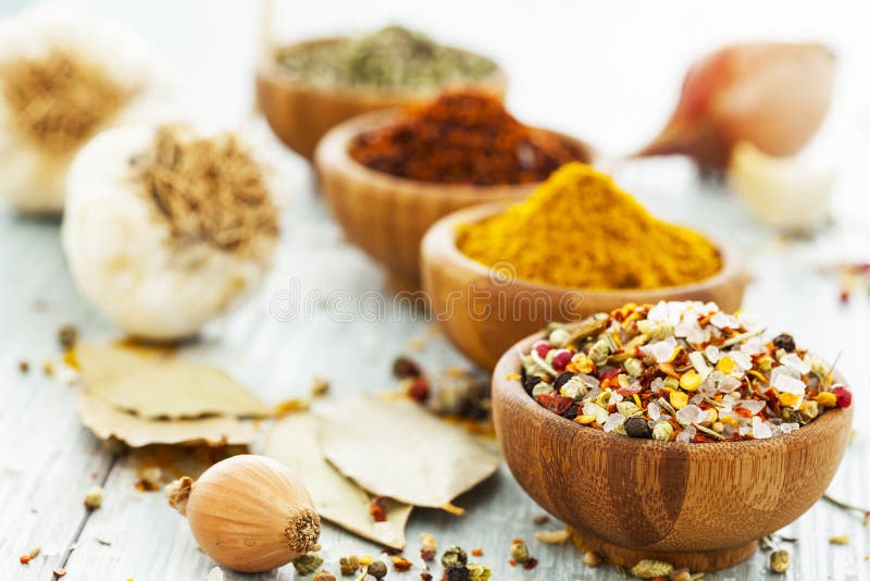 Assorted spices stock image. Image of daphne, kitchen - 57226341
