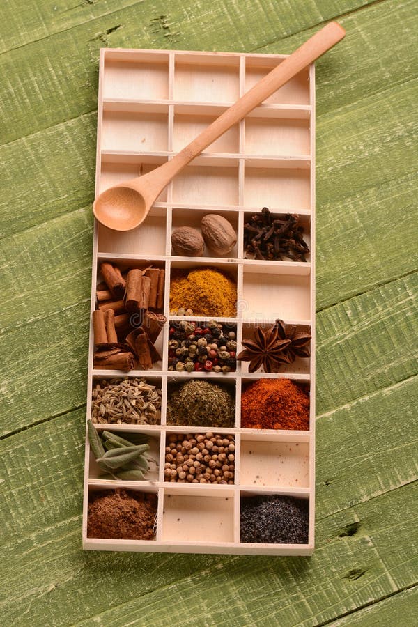 Assorted Spices on the Table Stock Image - Image of kitchen, spices ...