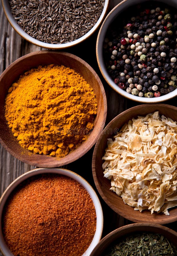 Assorted spices stock image. Image of pepper, kitchen - 36697679