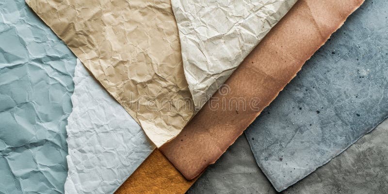 Assorted Stack of Paper Showcasing Diverse Textures and Vibrant Colors ...