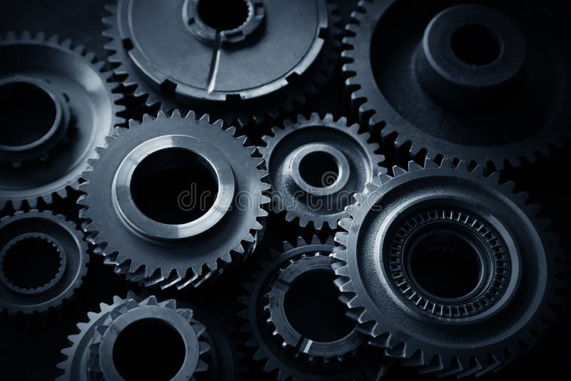 Assorted steel cogs stock image. Image of concept, engineering - 386932327