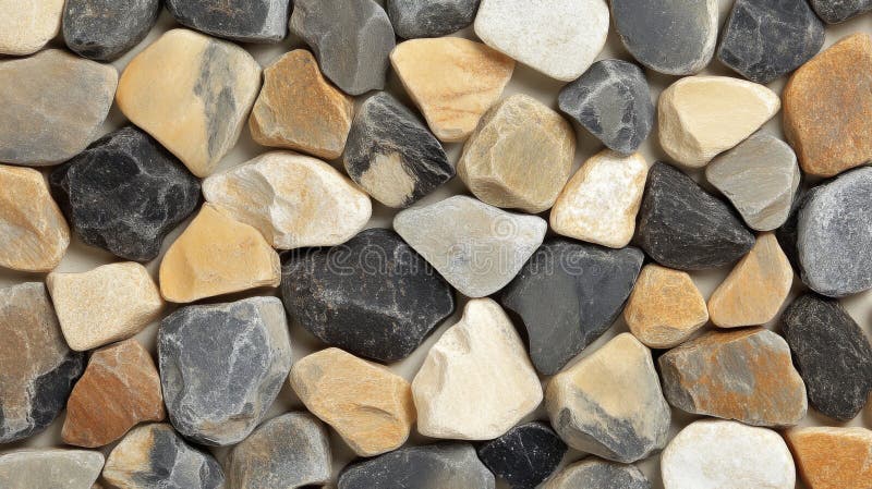 Assorted Stones Varying in Color and Shape Stock Illustration ...