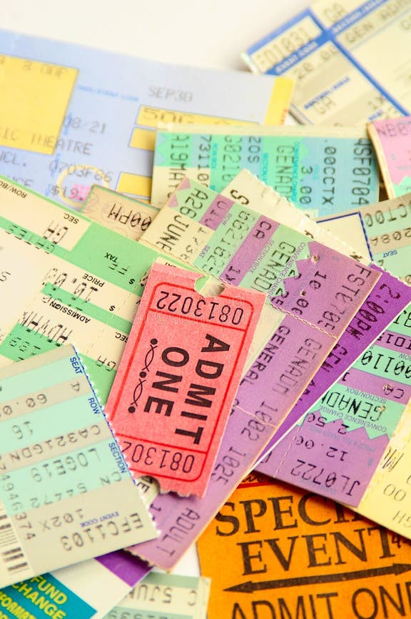 Assorted stubs stock image. Image of music, cinema, purchase - 2607909
