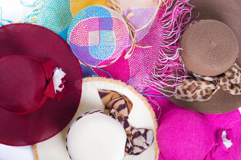 Assorted stylish hat stock image. Image of close, closeup - 124655673