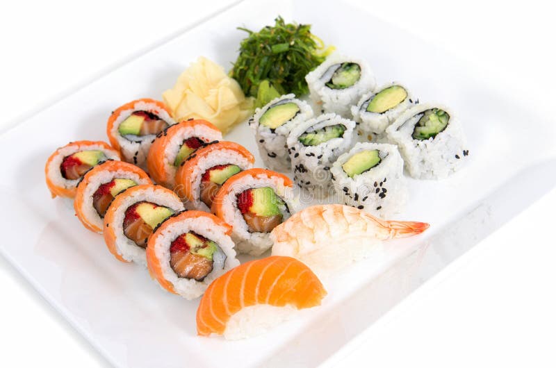 Assorted sushi dish stock image. Image of restaurant - 64496081
