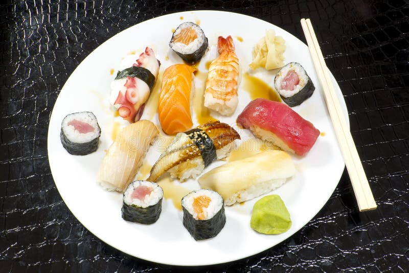 Assorted Sushi Platter stock photo. Image of food, culture - 45183374