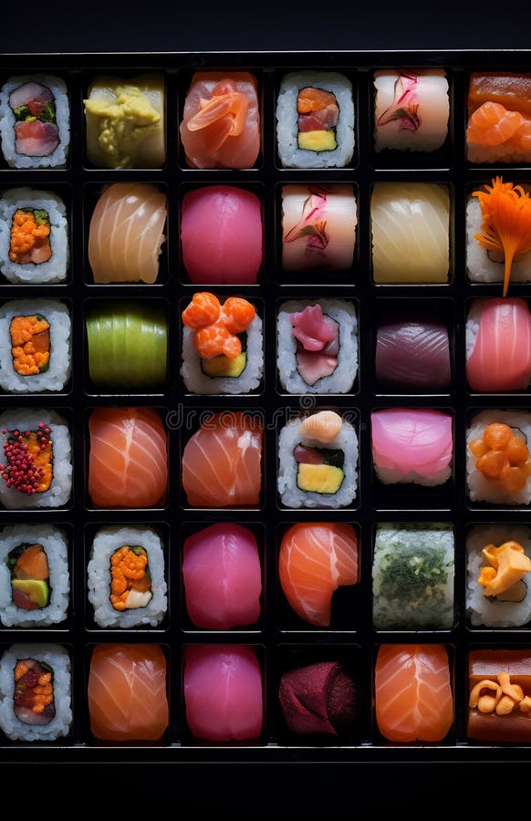 Assorted Sushi Platter stock image. Image of sushi, ginger - 315268025