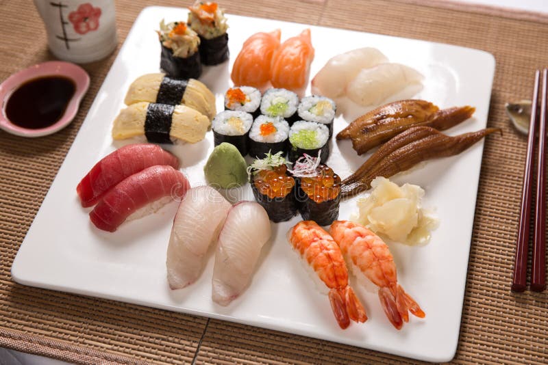 Assorted Sushi stock photo. Image of roll, kitchen, dine - 253564