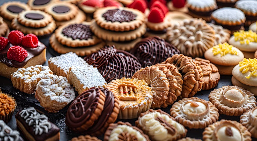 Assorted Sweet Cookies. Different Types of Sweet Cookies Stock Photo ...