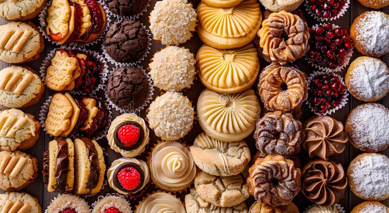 Assorted Sweet Cookies. Different Types of Sweet Cookies Stock Photo ...