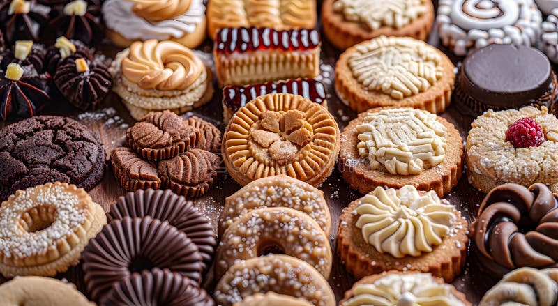 Assorted Sweet Cookies. Different Types of Sweet Cookies Stock Image ...