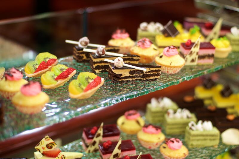 Assorted Sweet Desserts at Buffet Stock Image - Image of calories ...