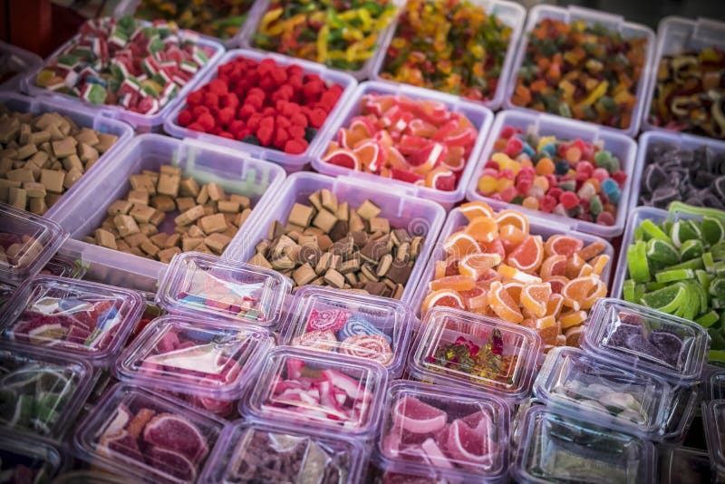 Assorted Sweets at the Marketplace Stock Photo - Image of joyful ...