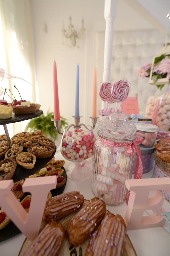 Assorted Sweets on the Table Stock Photo - Image of party, pink: 87426164