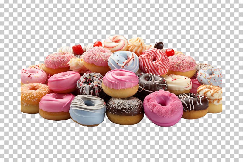 Assorted Sweets on a Transparent Background Stock Photo - Illustration ...