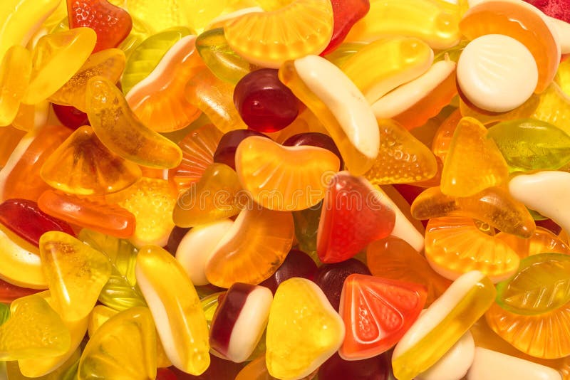 Assorted Tasty Gummy Candies Stock Image - Image of dessert, group ...