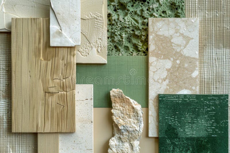 Assorted Tile Samples on a Table, Perfect for Interior Design Projects ...