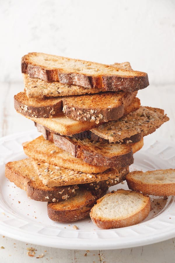 Stack of toasts stock photo. Image of bread, stack, black - 30327324