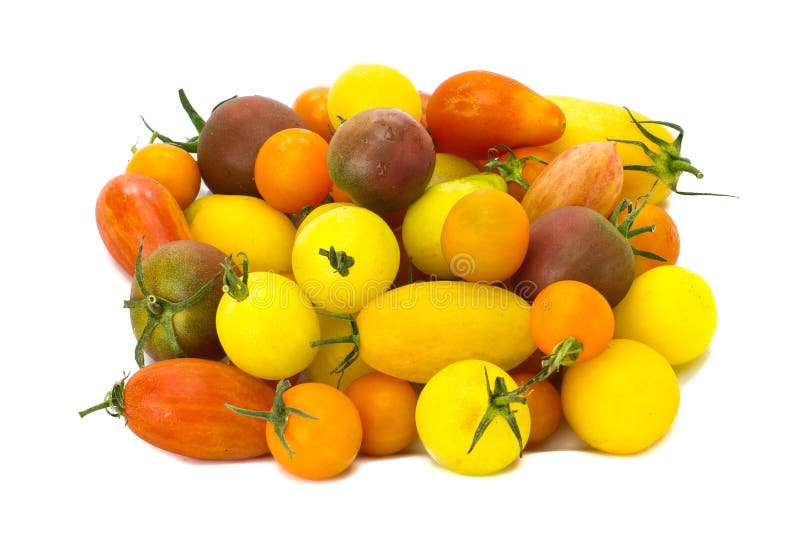 Assorted tomatoes on white stock photo. Image of fresh - 22826434