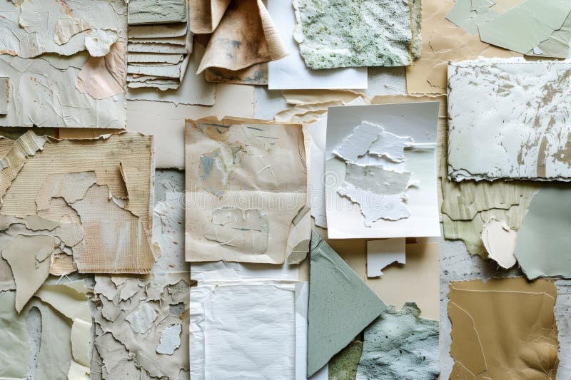 Assorted Torn Wallpaper Pieces Texture Stock Photo - Image of chaos ...