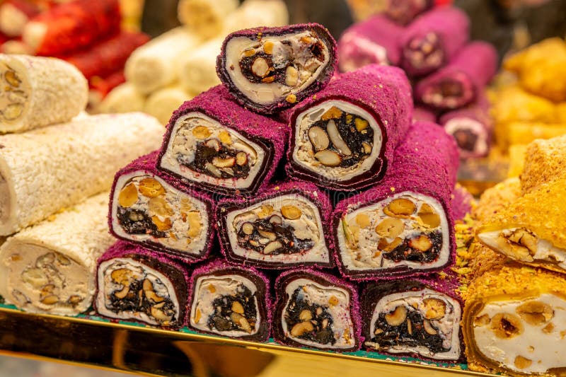 Assorted Traditional Turkish Delight (Rahat Lokum). Turkish Delight ...