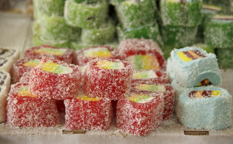 Assorted Traditional Turkish Delight . Traditional Sweets, Rahat Lukum ...