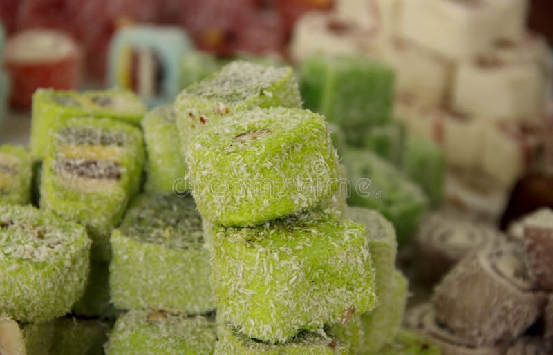 Assorted Traditional Turkish Delight . Traditional Sweets, Rahat Lukum ...