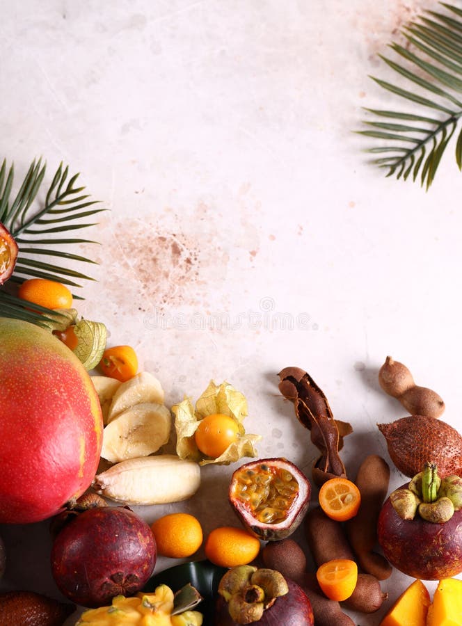 Tropical exotic fruits stock image. Image of sweet, papaya - 213005005