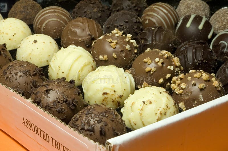 Assorted truffles box stock photo. Image of cocoa, dessert - 1762240